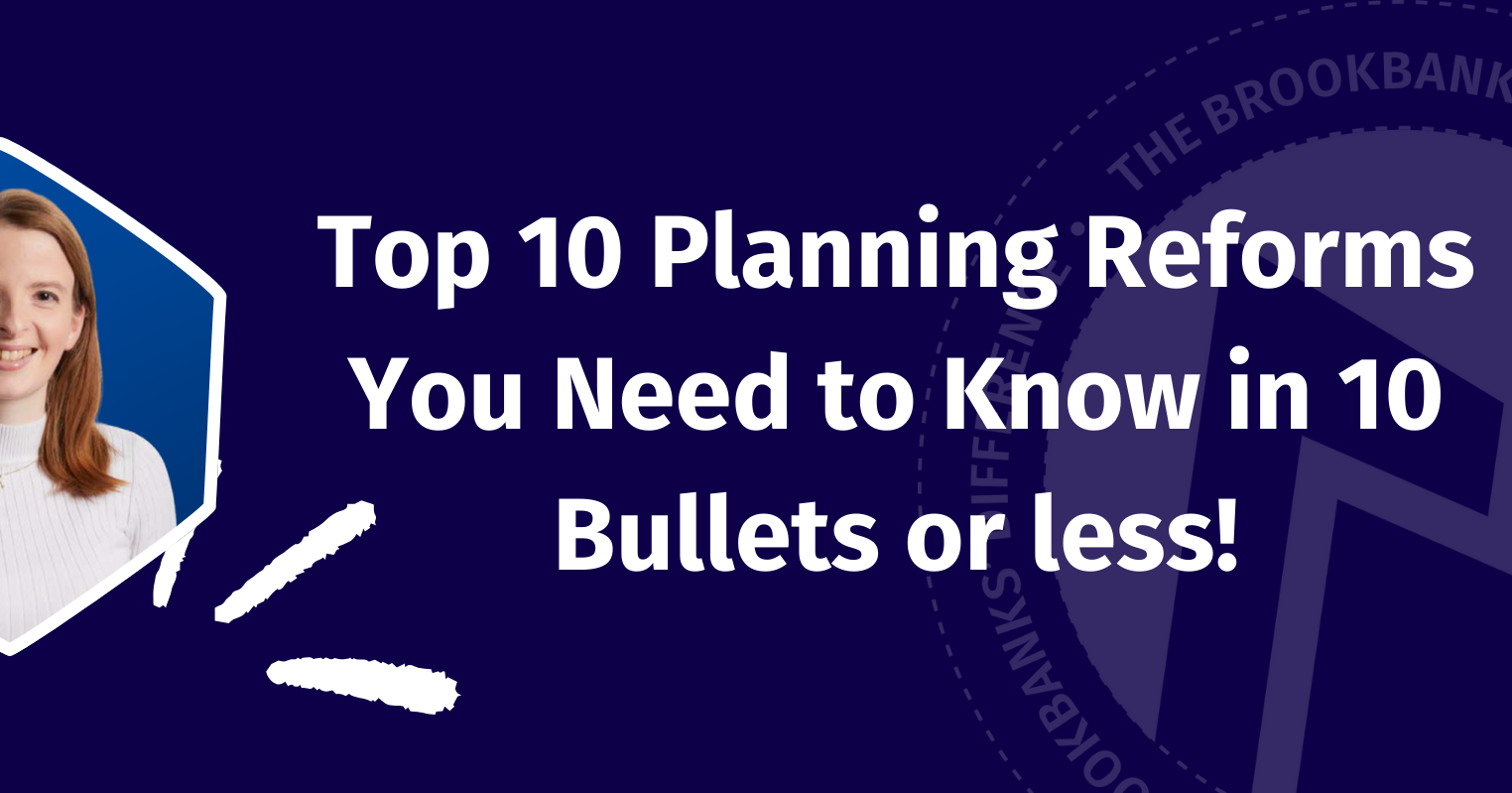 Top 10 Need to Know Planning Reform Topics - Brookbanks